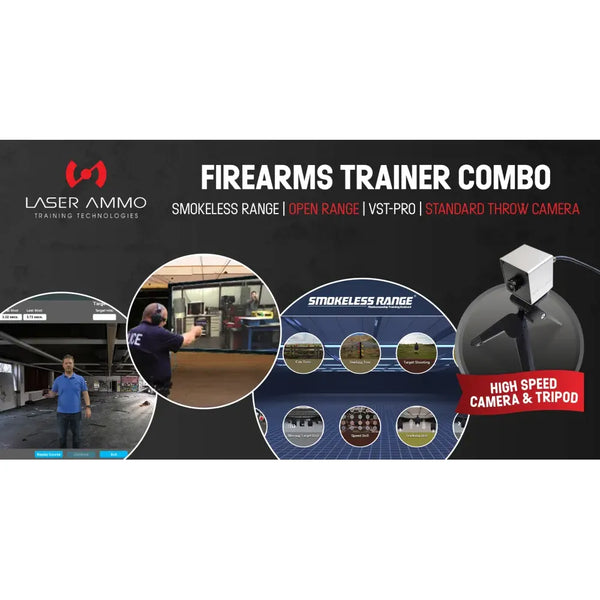 Firearms Trainer Simulator Combo | Smokeless Range + Software - DryFireMag